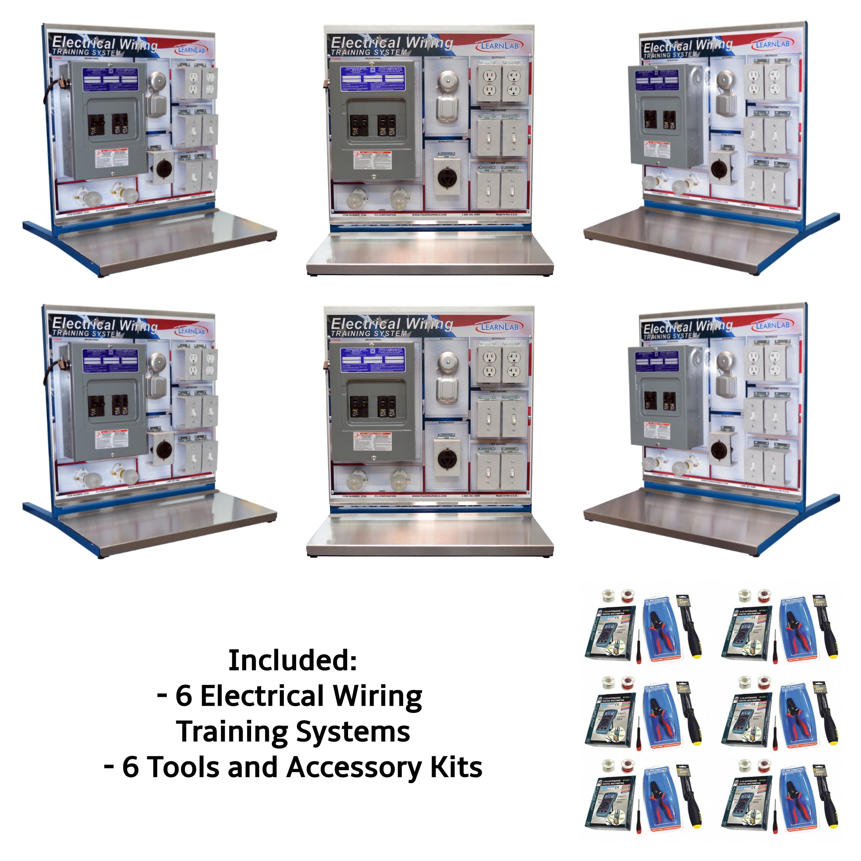 Basic Electrical Wiring Training System, 6 PK | LearnLab