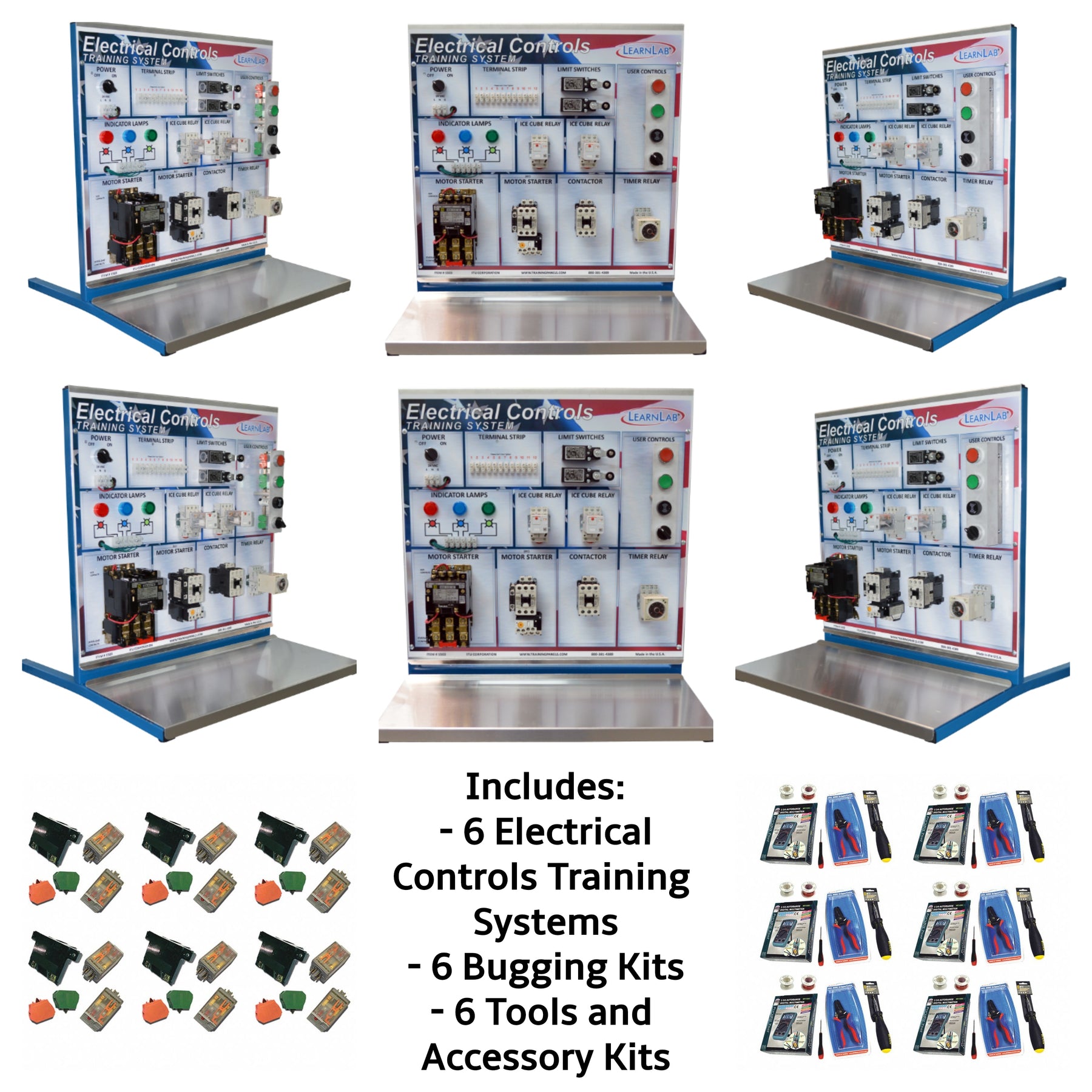 Electrical Motor Controls Training Systems, 6 PK | LearnLab