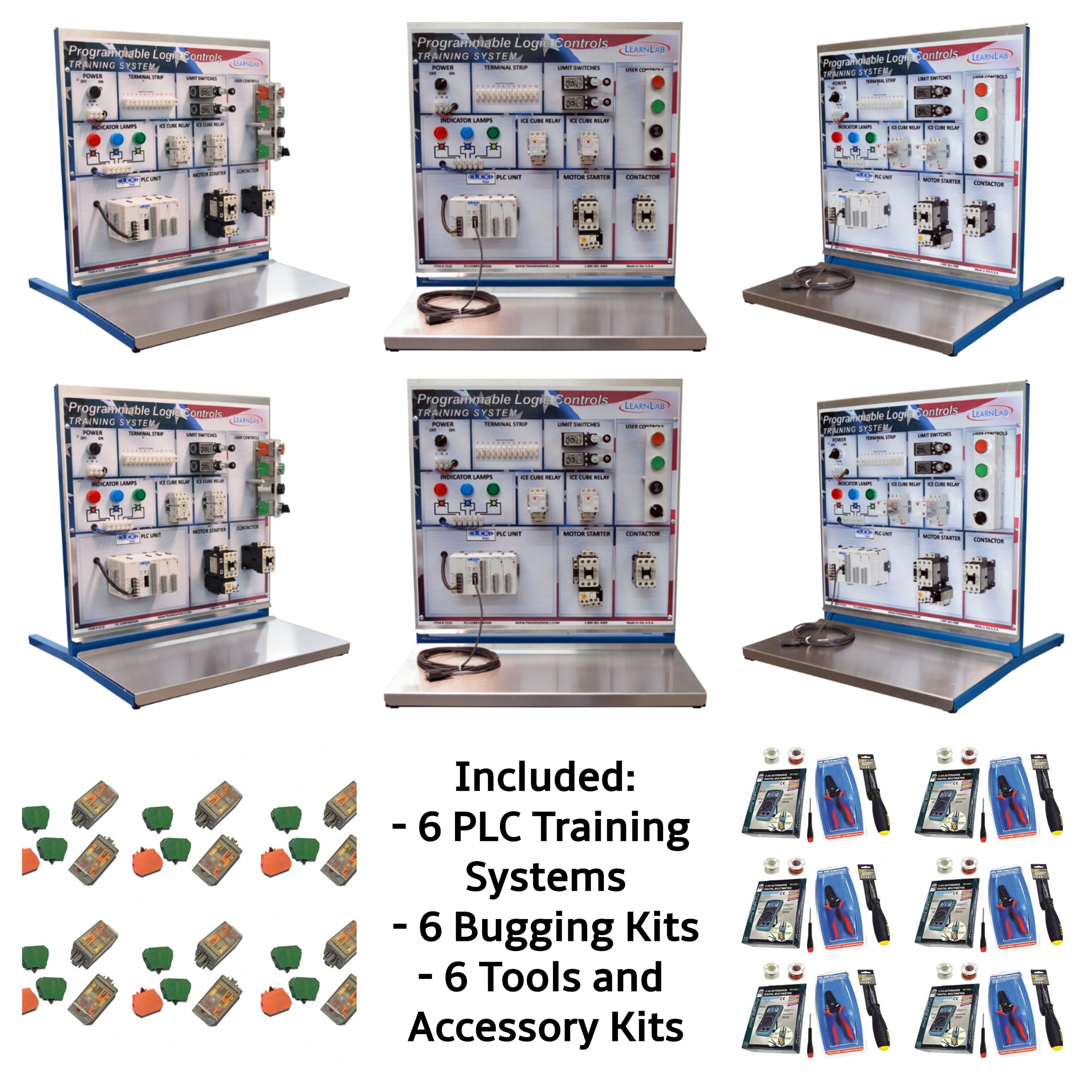 Basic Hands-On PLC Training Systems, 6 PK | LearnLab