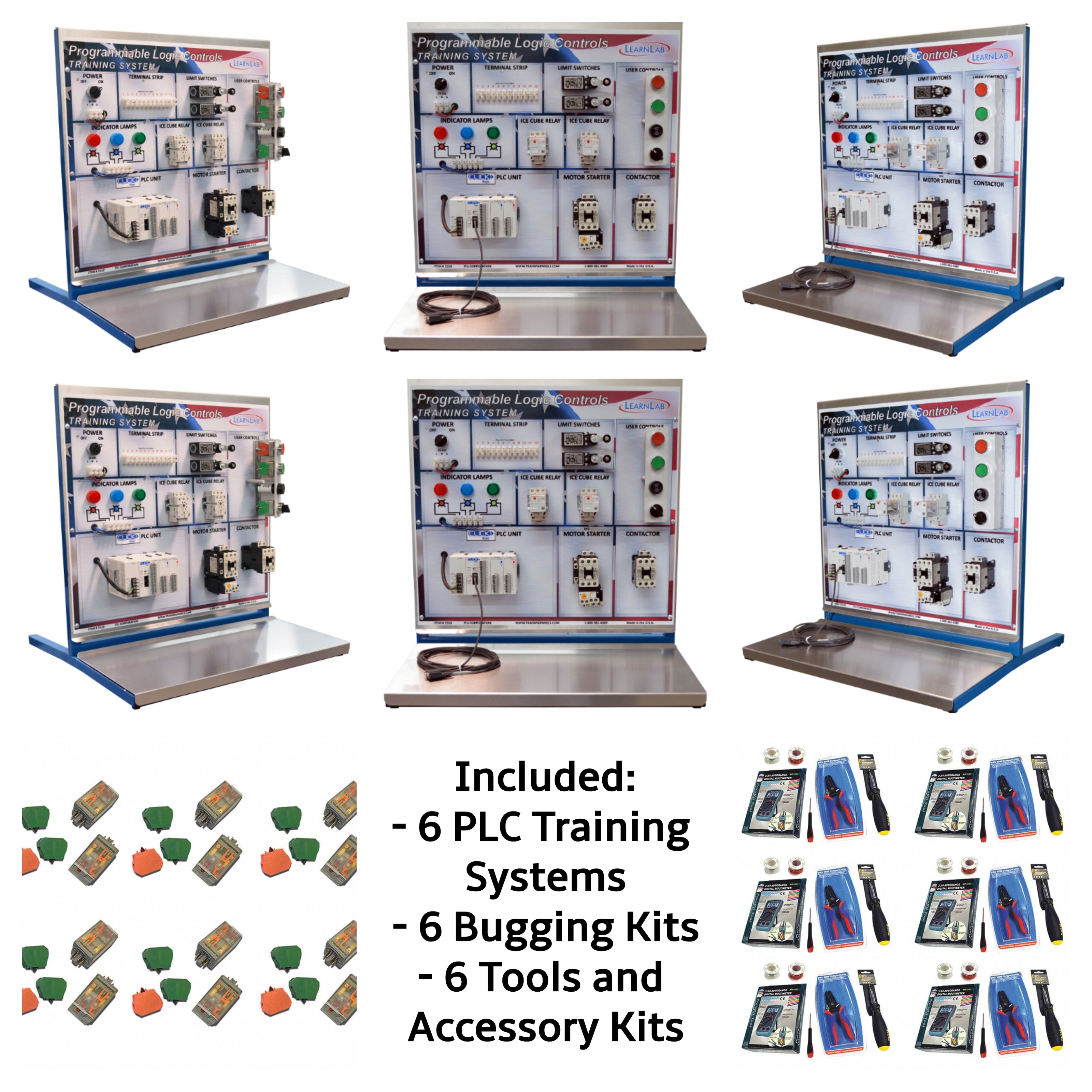 Basic Hands-On PLC Training Systems, 6 PK | LearnLab